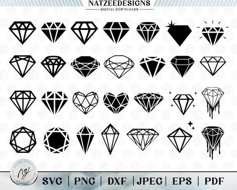 Diamonds Svg Bundle, Diamond Ring Svg, Wedding Svg Bundle, , Cut Files ...