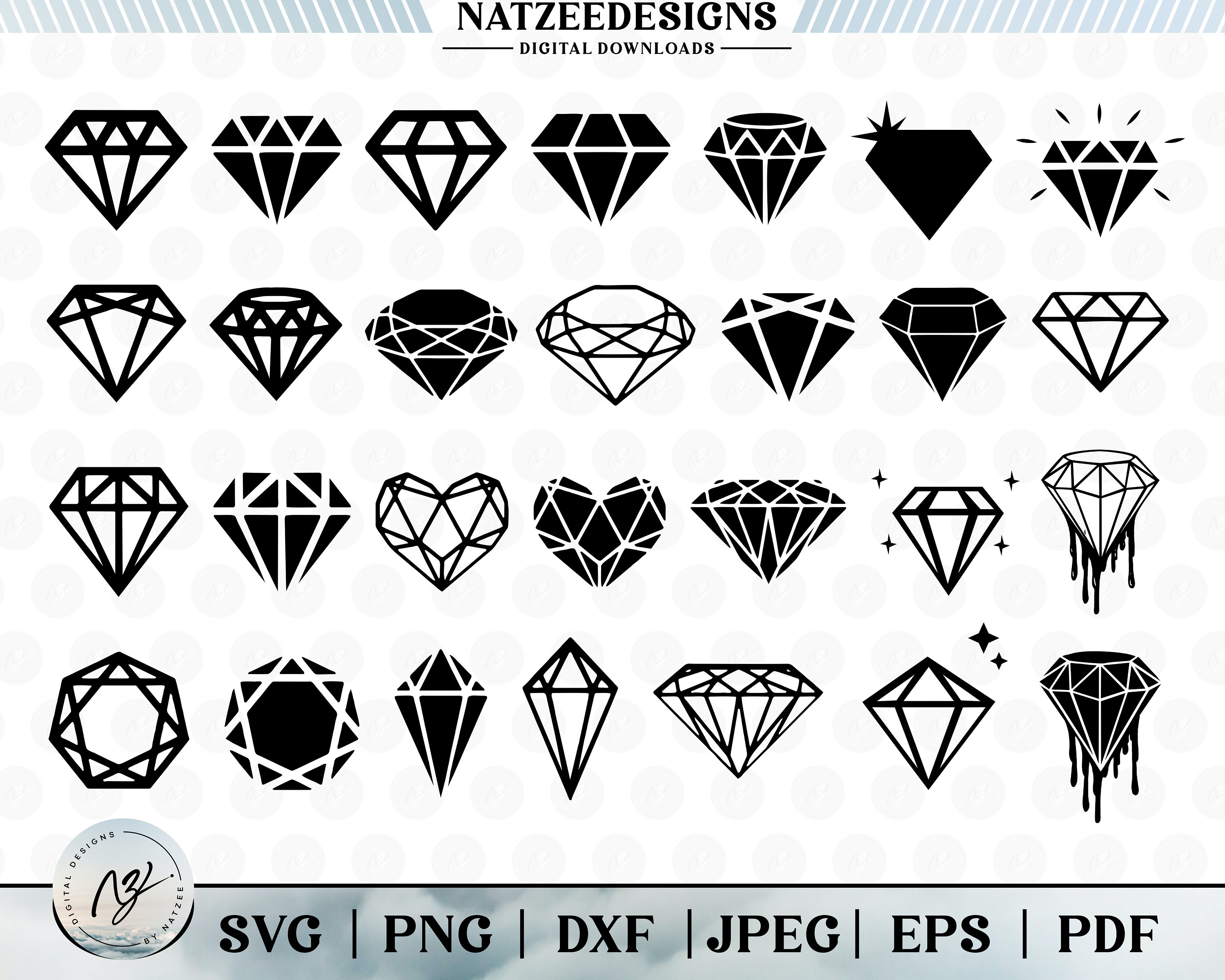 Diamonds Svg Bundle, Diamond Ring Svg, Wedding Svg Bundle, , Cut Files ...