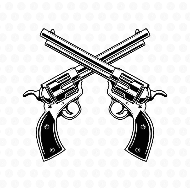 Revolver SVG Wild West SVG Colt 45 Clip Art Cowboy Gun - Etsy