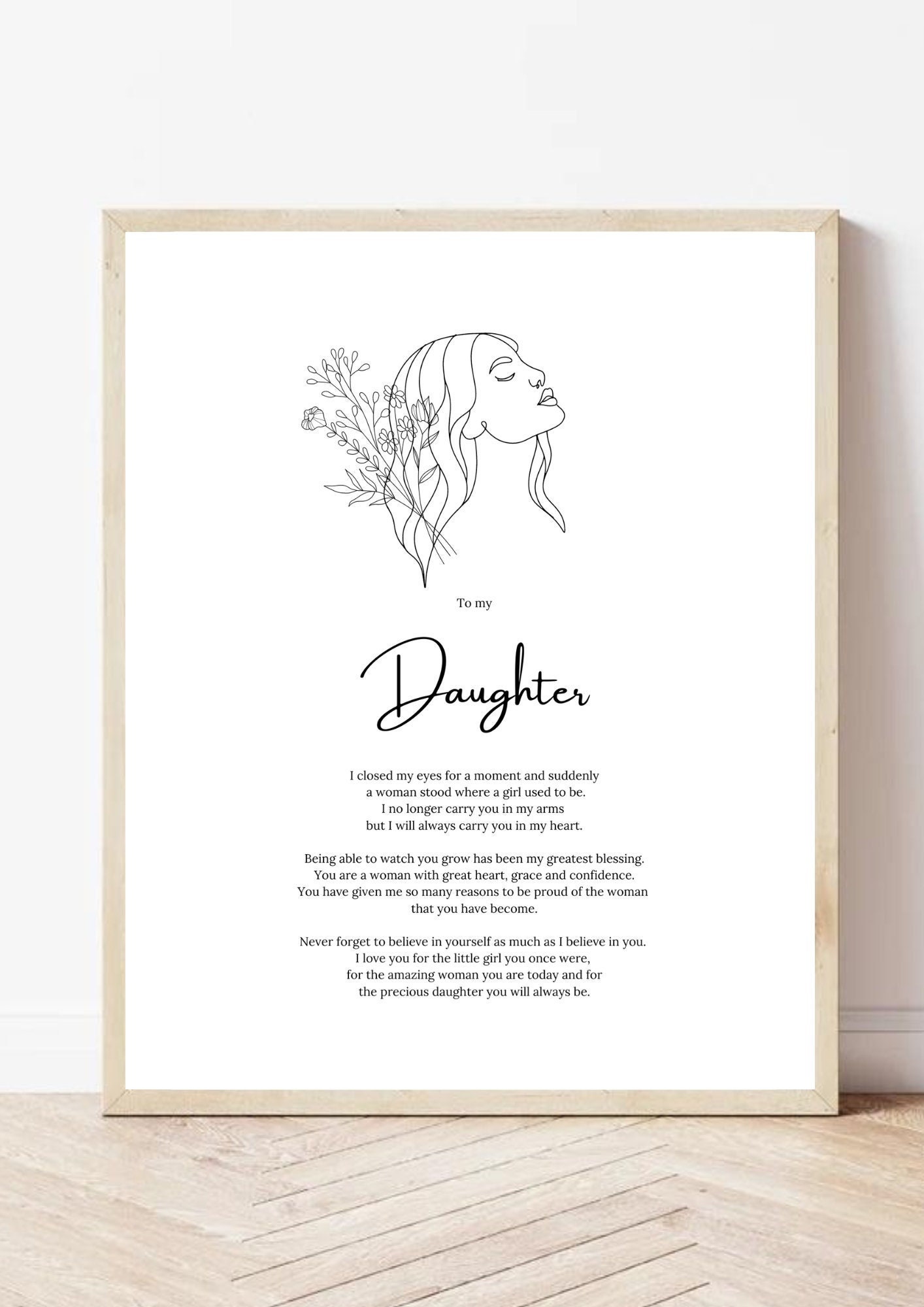 DIGITAL PRINT Poem for Daughter Gift for Daughter Print - Etsy