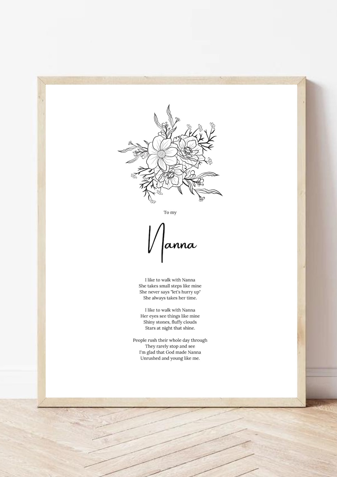 DIGITAL PRINT Poem for Nanna/nanny Gift for Nanna/nanny - Etsy Australia