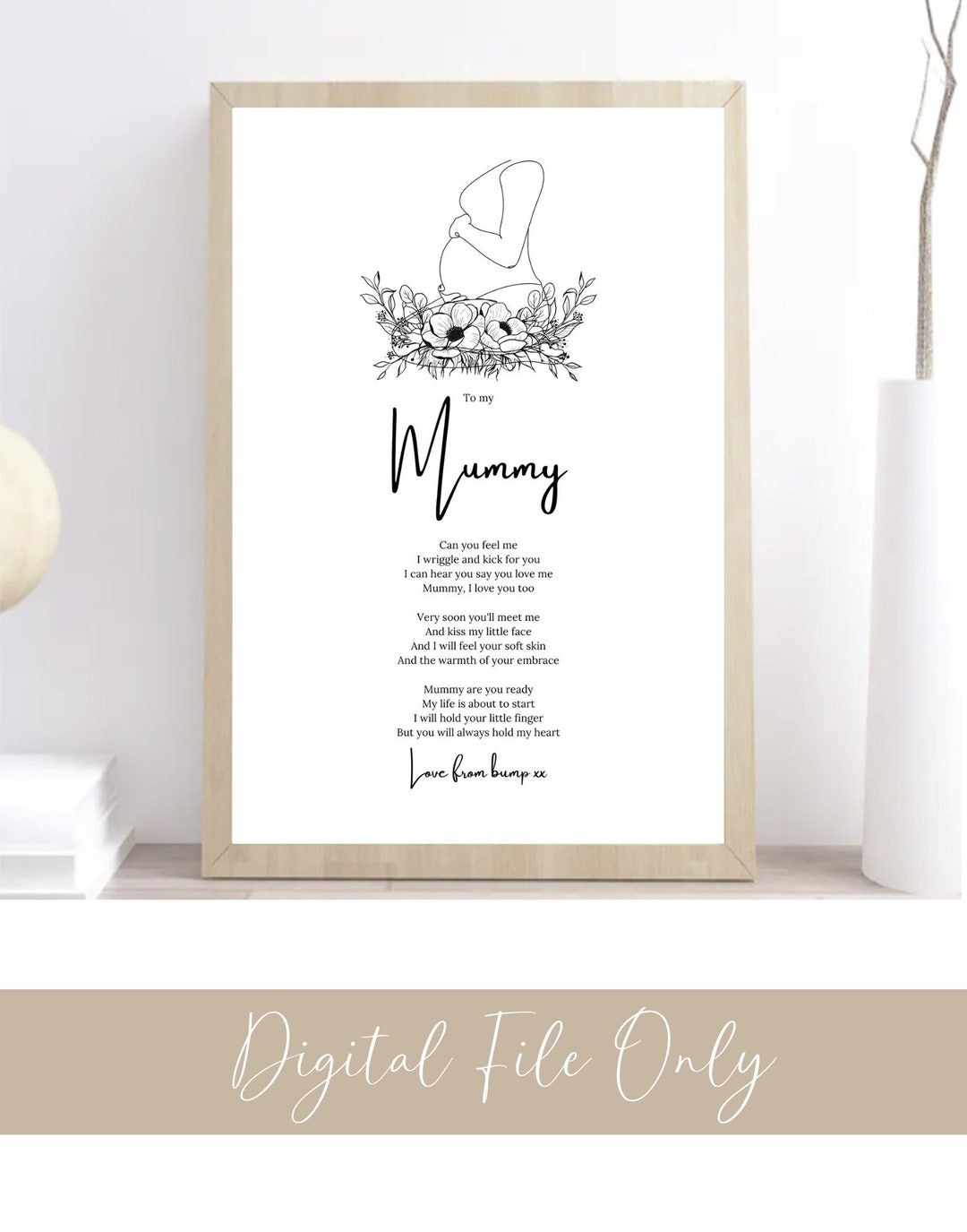 DIGITAL PRINT | Poem for Mummy to Be, Gift for Mummy to Be, Print for ...