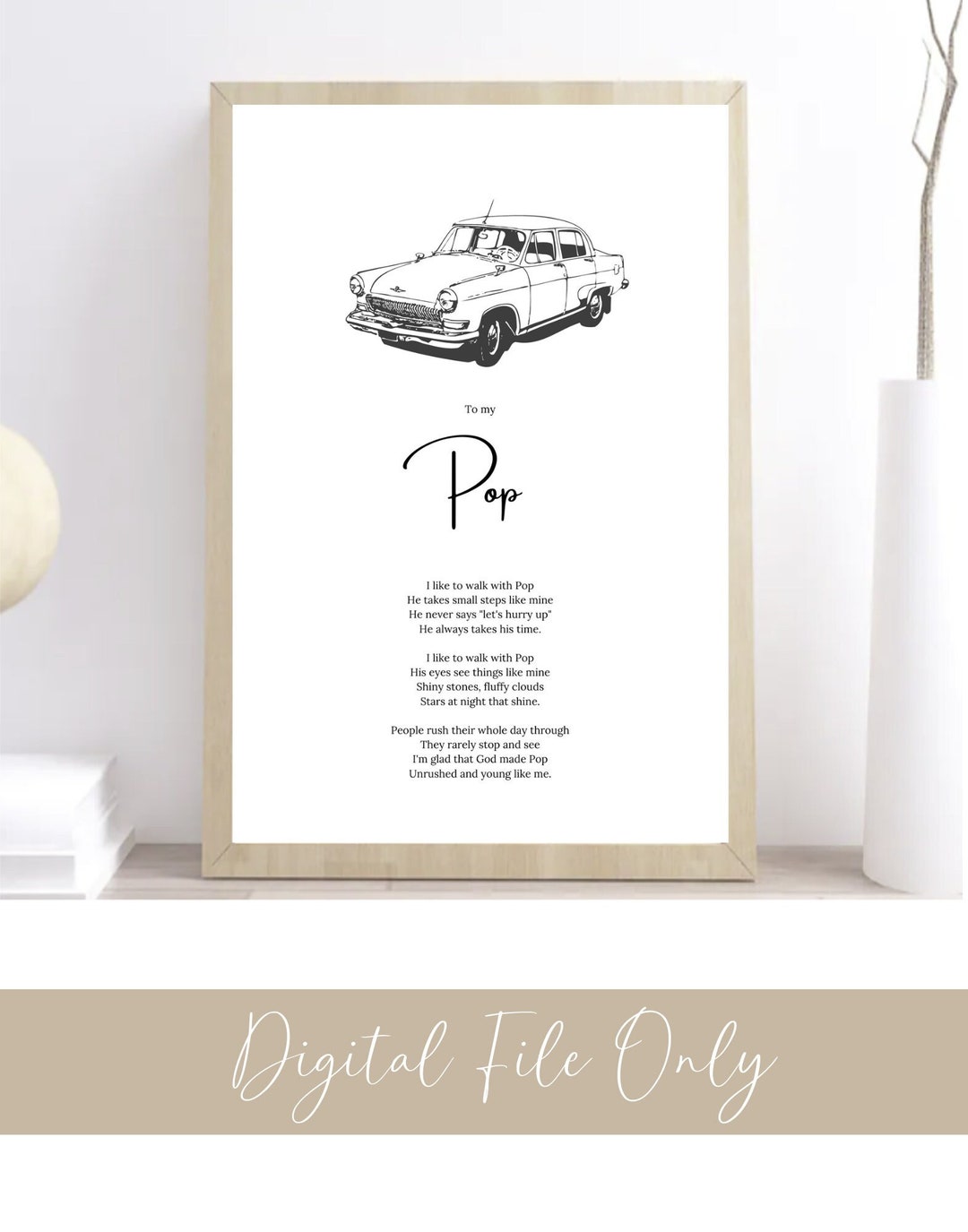 DIGITAL PRINT | Poem for Pop, Gift for Pop, Print for Pop - Etsy Australia