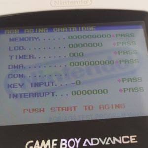 Custom Made of Nintendo Game Boy Advance Gba Test Ags Aging Cartridge ...