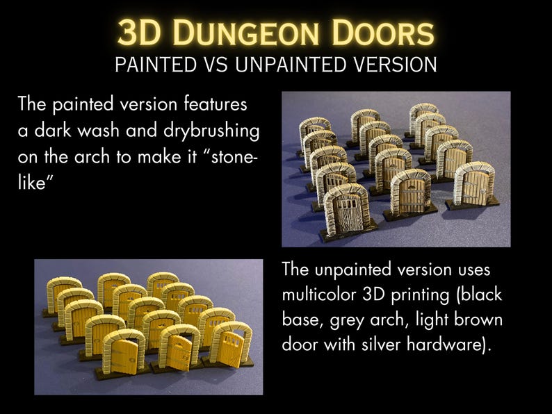 3D Dungeon Doors, Deluxe Upgrade for Dungeons and Dragons, Rpgs and ...