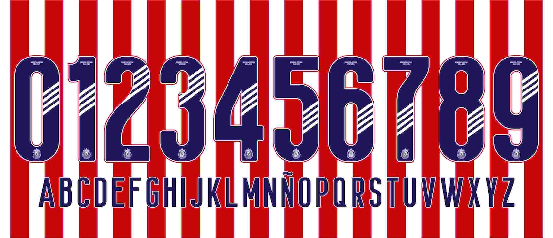 New Font Vector Jersey Chivas Guadalajara 2024-2025 / Font *TTF | *cdr ...