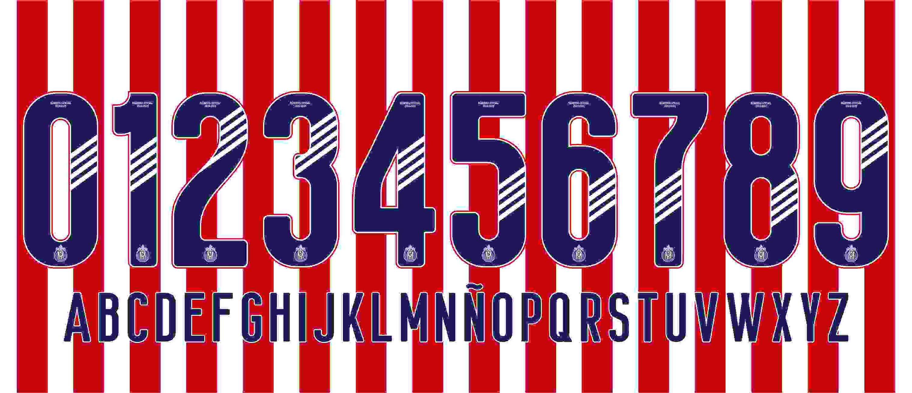 New Font Vector Jersey Chivas Guadalajara 2024-2025 / Font *TTF | *cdr ...