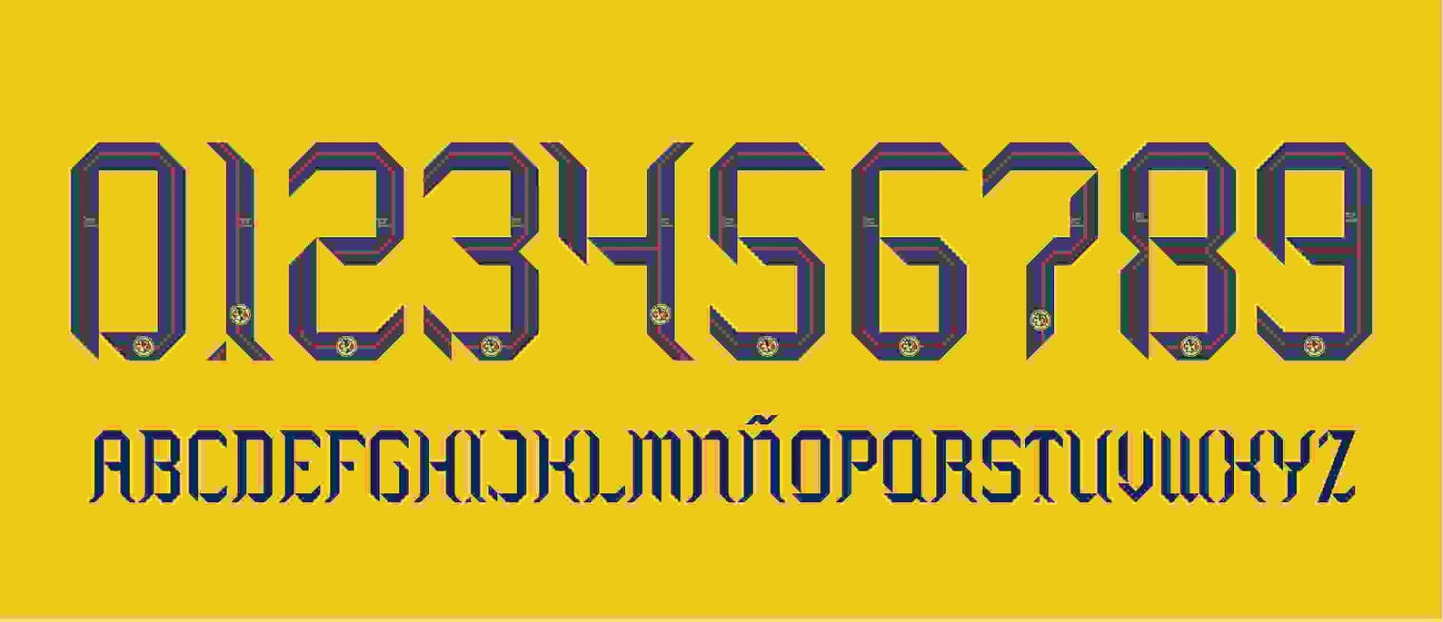 New Font Vector Jersey Club America 2024-2025 / Font TTF cdr/vector ...