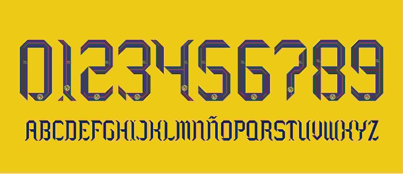 New Font Vector Jersey Club America 2024-2025 / Font TTF cdr/vector ...