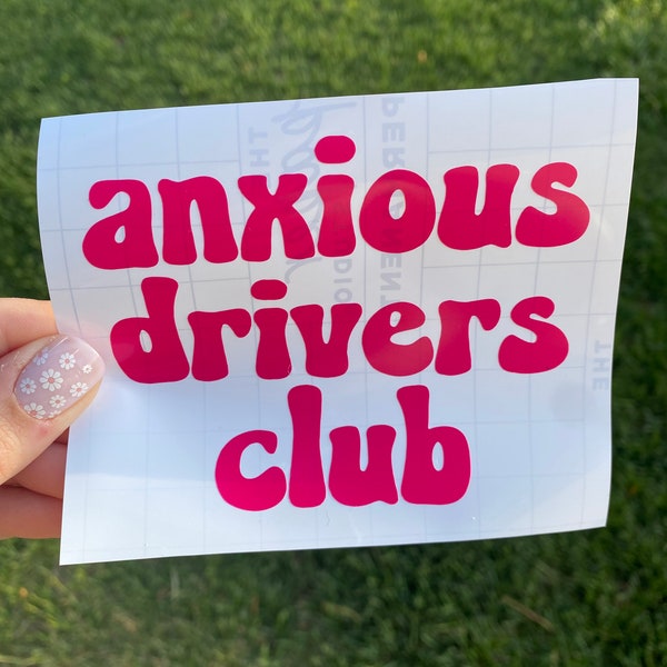 Car Decal Anxious Driver - Etsy
