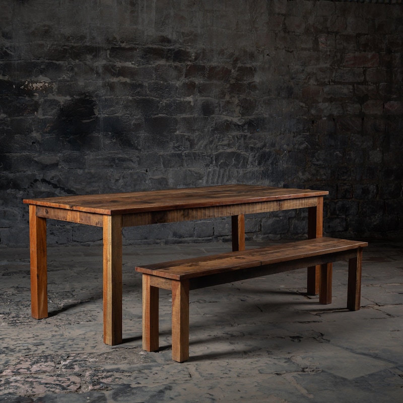 Dining Table and Bench - Etsy
