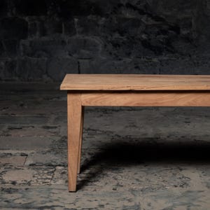 Reclaimed Wood Bench: Sustainable Taper Leg Bench - Etsy