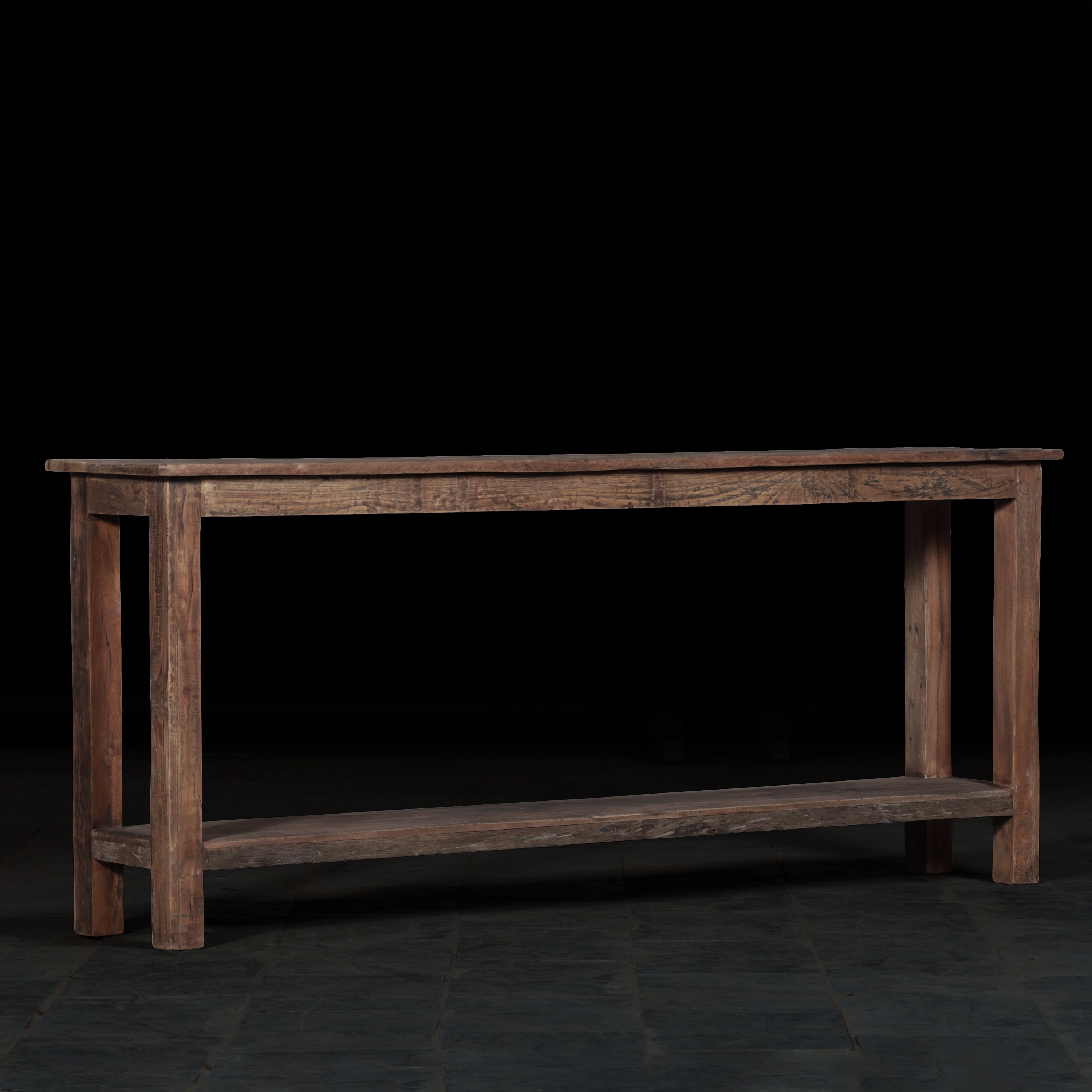 Rustic Reclaimed Wood Console Table: Farmhouse Entryway Storage Shelf ...