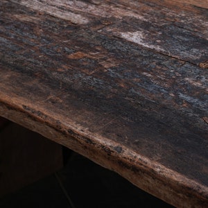 Melodious Old Rustic Finish Reclaimed Wooden Dining Table Southern Old ...