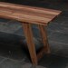 Reclaimed Teak Wood Bench Tapper Leg Bench Natural Finish Kitchen and ...
