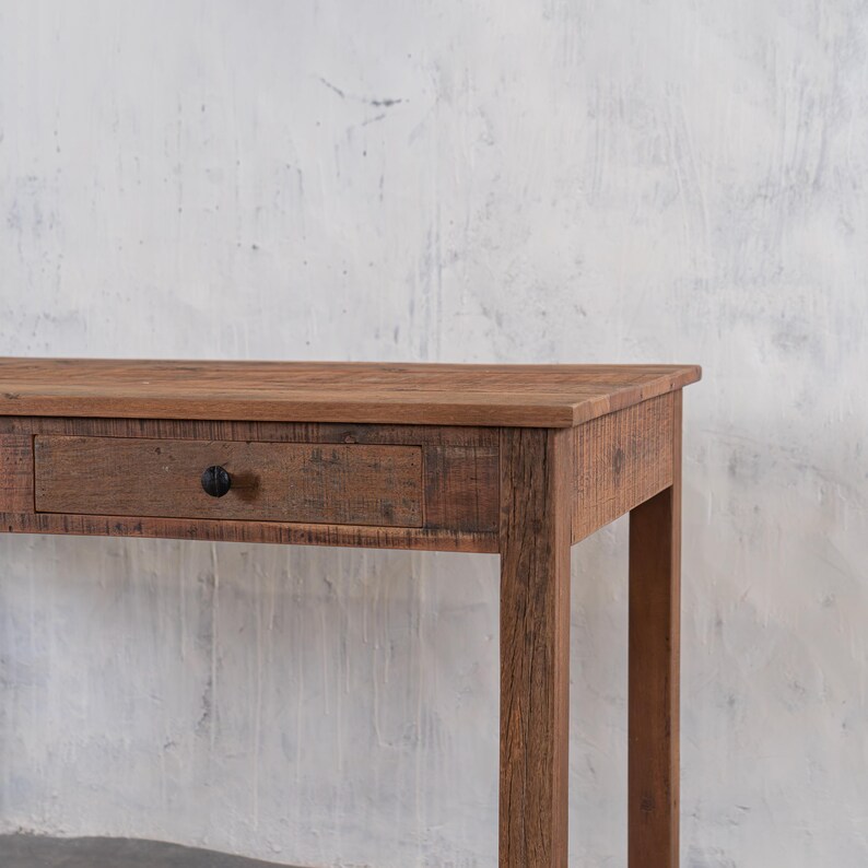 Rustic Reclaimed Wood Writing Desk: Farmhouse Style Home Office - Etsy