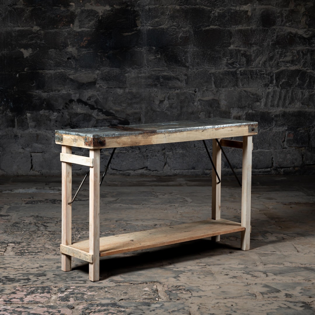 Rustic Iron Table Top Console Table for Entry Way ,behind Sofa , Living ...