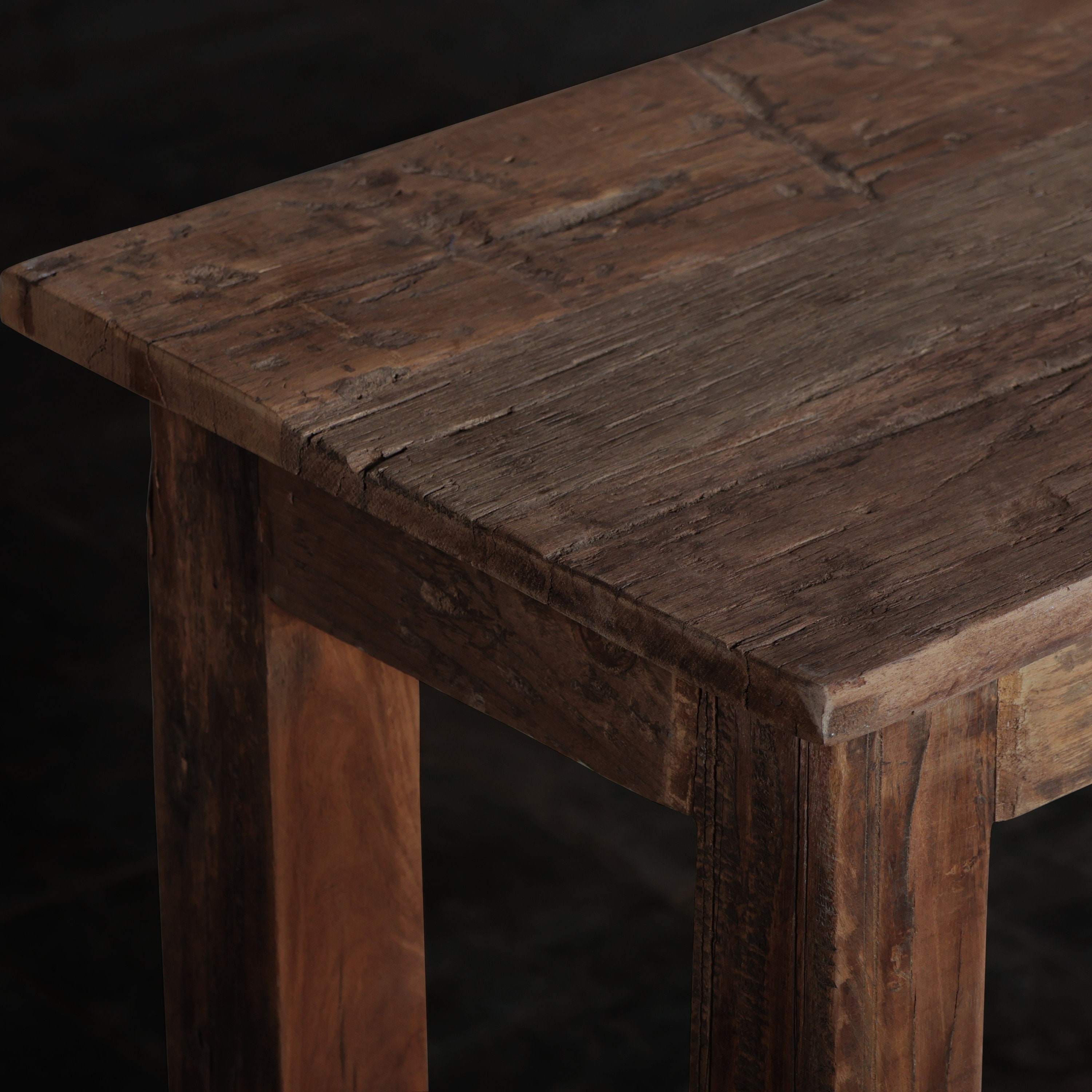 Rustic Reclaimed Wood Console Table: Farmhouse Entryway Storage Shelf ...