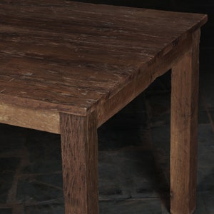 Rustic Weathered Wood Dining Table Bench Vintage Rustic Finish Old ...