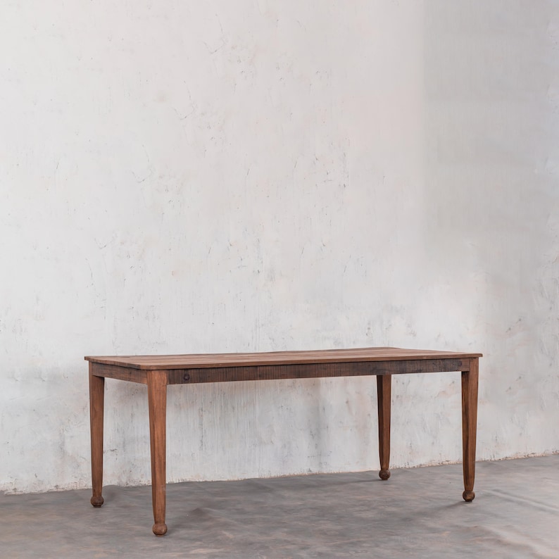 Reclaimed Wood Dining Table: Vintage Farmhouse Kitchen Table With ...