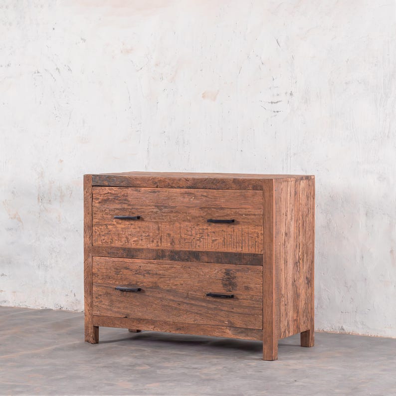 Reclaimed Wood Chest of Drawers: Rustic Farmhouse Bedroom Storage - Etsy