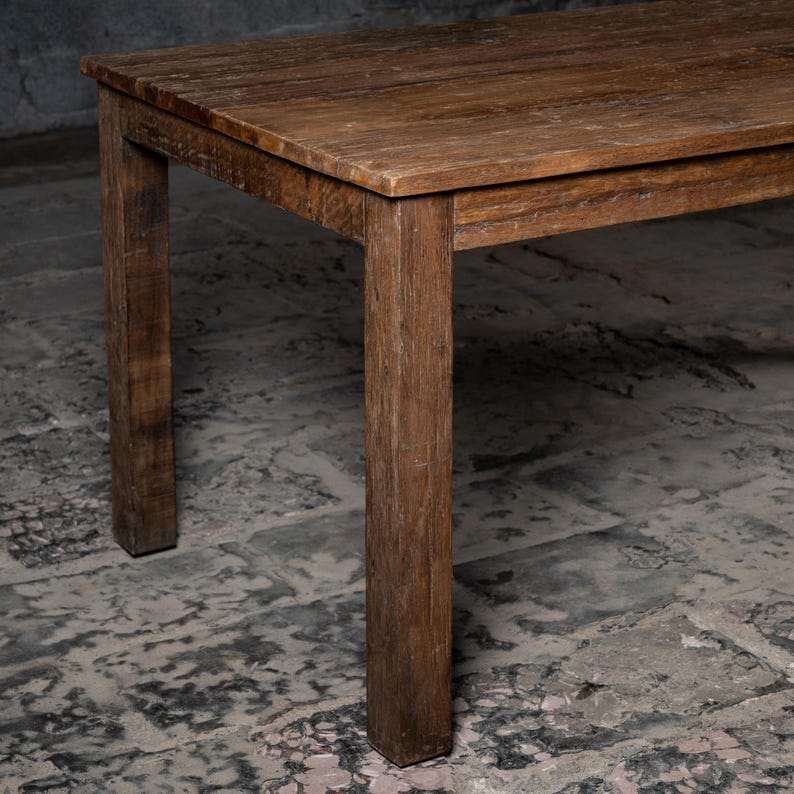 Handcrafted Reclaimed Wood Dining Table: Rustic Farmhouse Kitchen Table ...