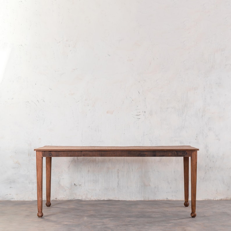 Reclaimed Wood Dining Table: Vintage Farmhouse Kitchen Table With ...