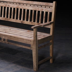 Vintage Reclaimed Wood Retro Bench | Inspired From Antique Furniture ...
