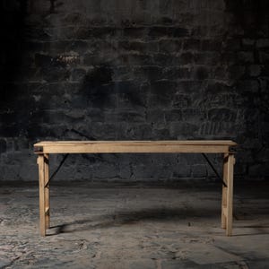 Handmade Reclaimed Wood Folding Console Table: Farmhouse Entryway - Etsy