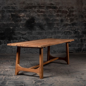 Handmade Reclaimed Wood Dining Table: Vintage Farmhouse Kitchen Table ...