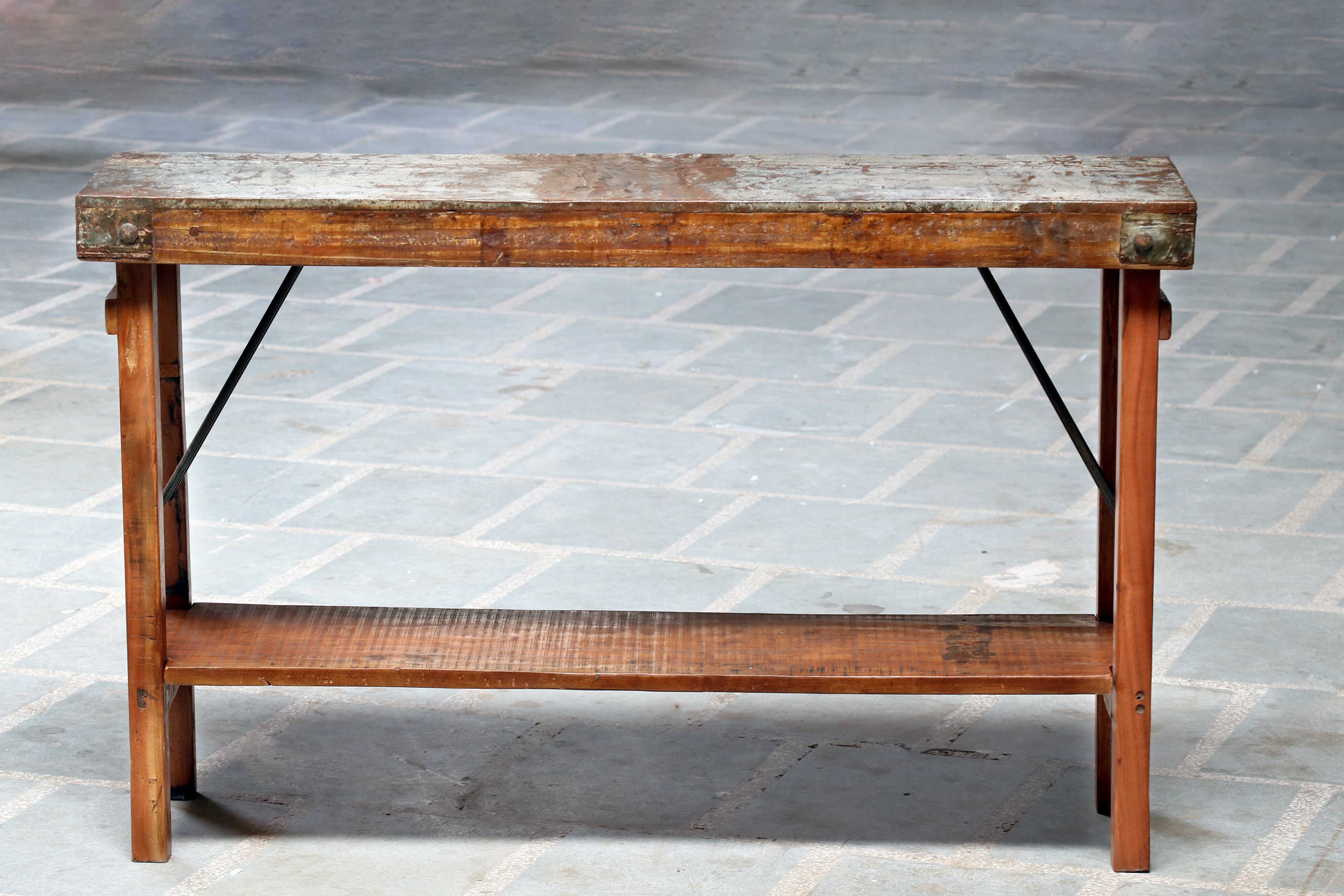 Rustic Iron Table Top Console Table for Entry Way behind Sofa - Etsy