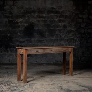 Vintage Reclaimed Wood Console Table: Rustic Farmhouse Entryway Table ...