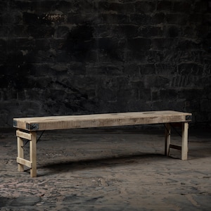 Vintage wooden bench seat store