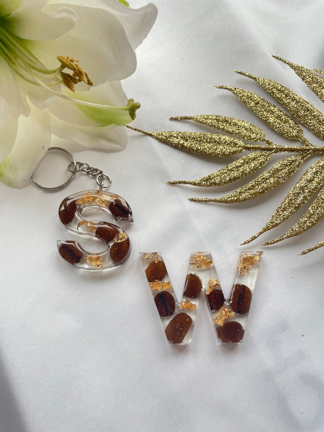 Resin Letter Keychain L Gifts for Her L Handbag Charms L Initial ...