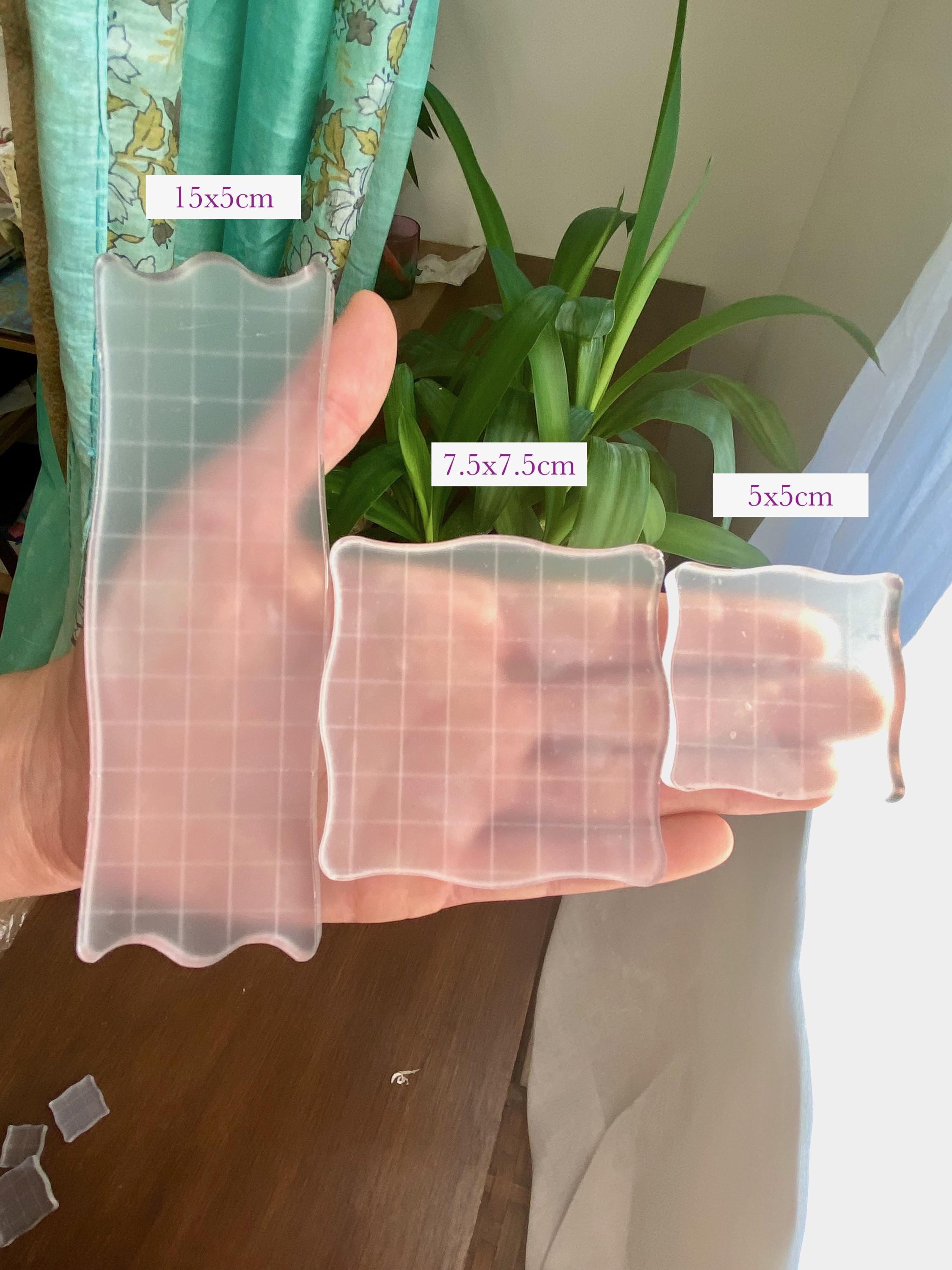 6 PIECE Set of Acrylic Stamping Blocks. Blocks for Silicone Stamps ...