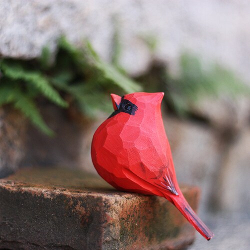 Small Hand Carved Wooden Birds - Etsy