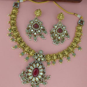 Traditional Apala Polish Lord Laxmi Necklace Set/indian Jewelry Set ...