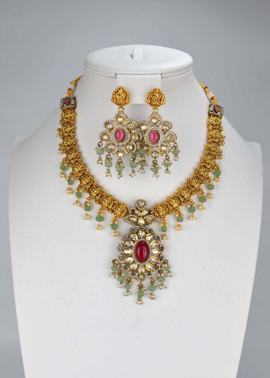 Traditional Apala Polish Lord Laxmi Necklace Set/indian Jewelry Set ...