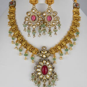 Traditional Apala Polish Lord Laxmi Necklace Set/indian Jewelry Set ...