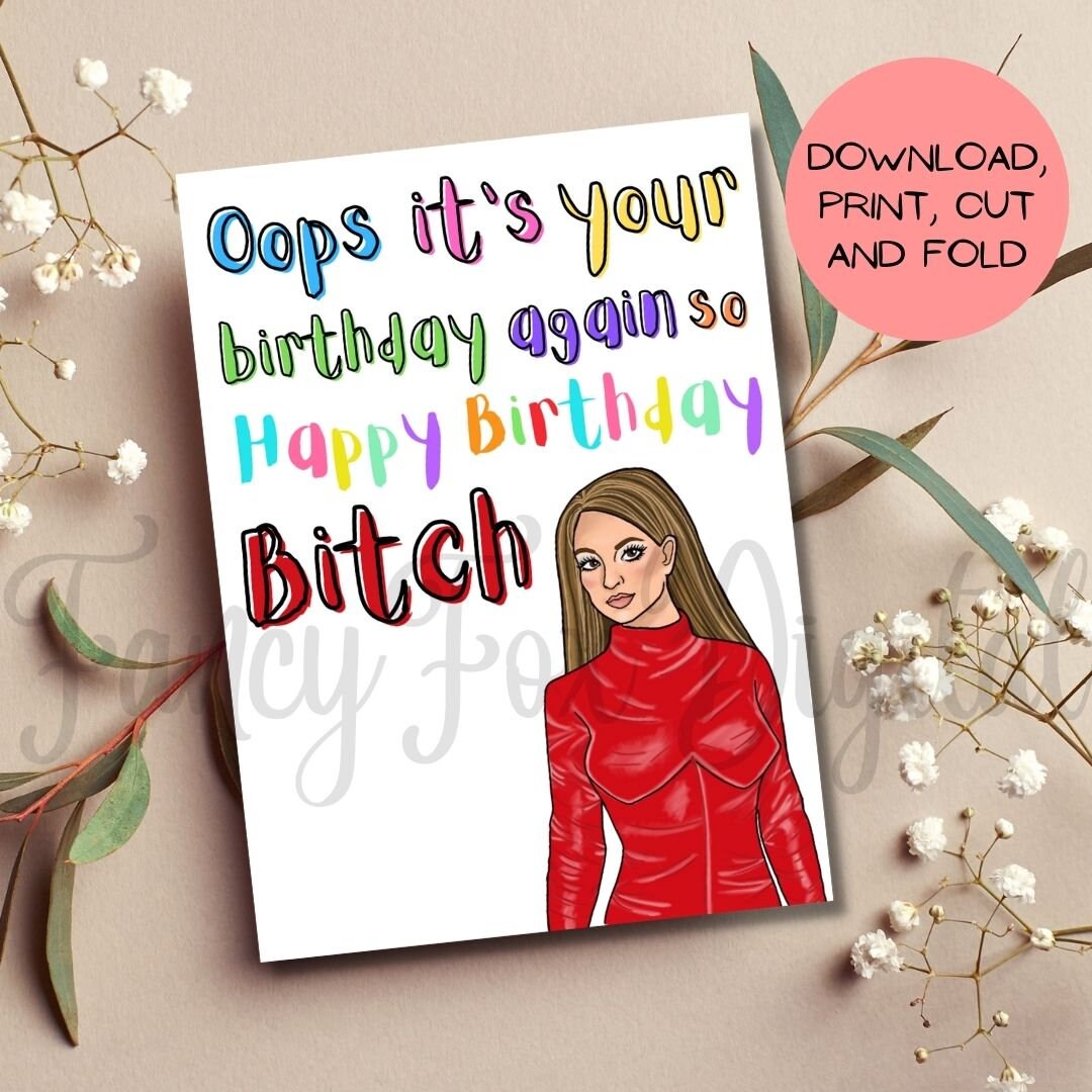 Printable Britney Spears Birthday Card Britney Spears Oops - Etsy Australia