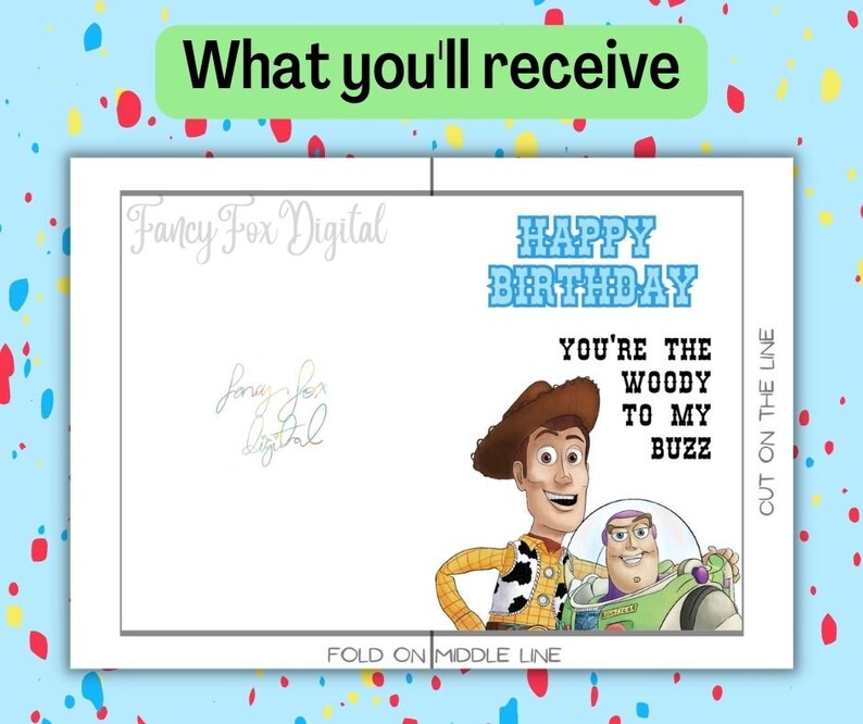 Printable Birthday Card for Kids Toy Story Birthday Card - Etsy