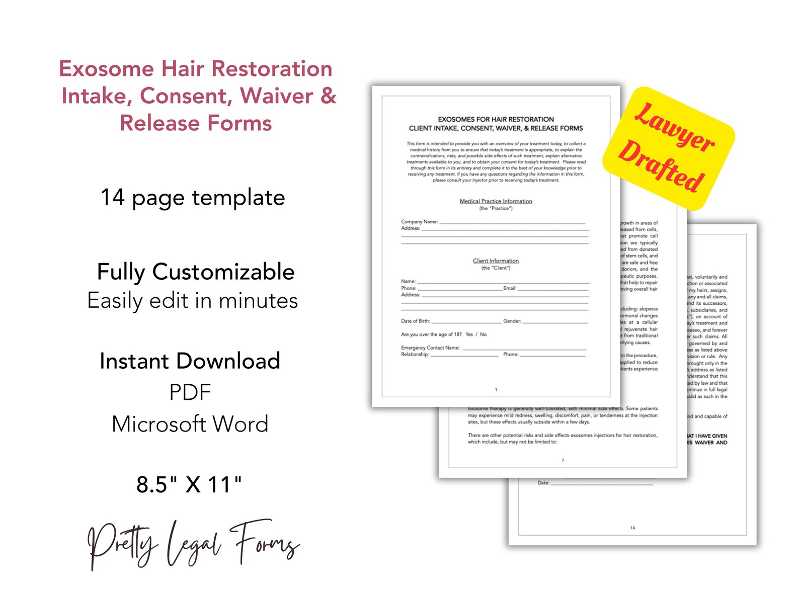 Exosome Hair Restoration Intake Form Exosomes for Hair Loss Informed ...