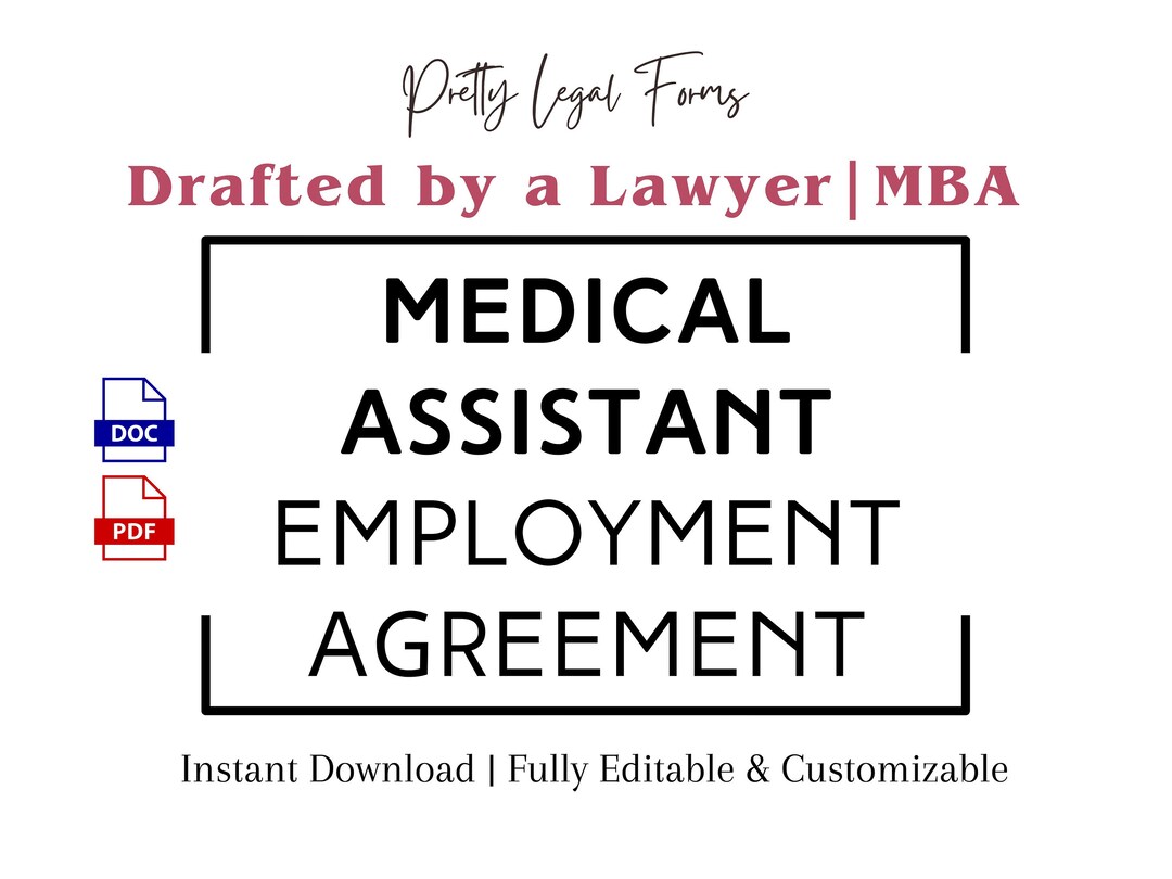 Medical Assistant Contract, Medical Assistant Employment Agreement, CMA ...