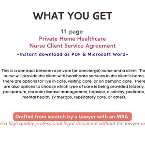 Concierge Nurse Contract Template Private Home Healthcare Nurse Client ...
