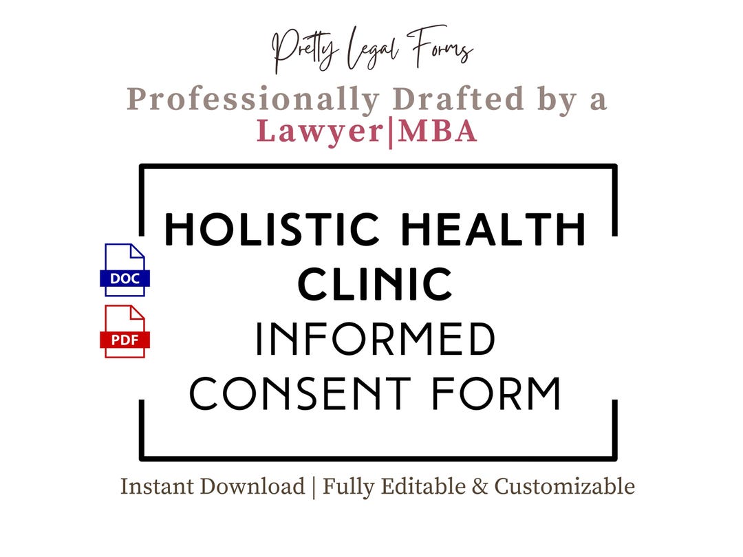 Holistic Health Informed Consent Natural Medicine Consent Form Health ...