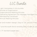 LLC Documents LLC Kit With Operating Agreement, Meeting Minutes ...