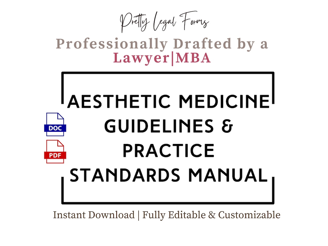 Aesthetic Medicine Guideline Manual Medical Spa Practice Standards ...