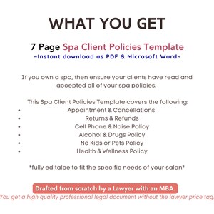 Spa Client Policies Esthetician Appointments Cancellation Policy Spa No ...