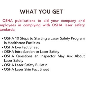 Laser Safety Program Template OSHA Compliance Medical Spa Safety Policy ...