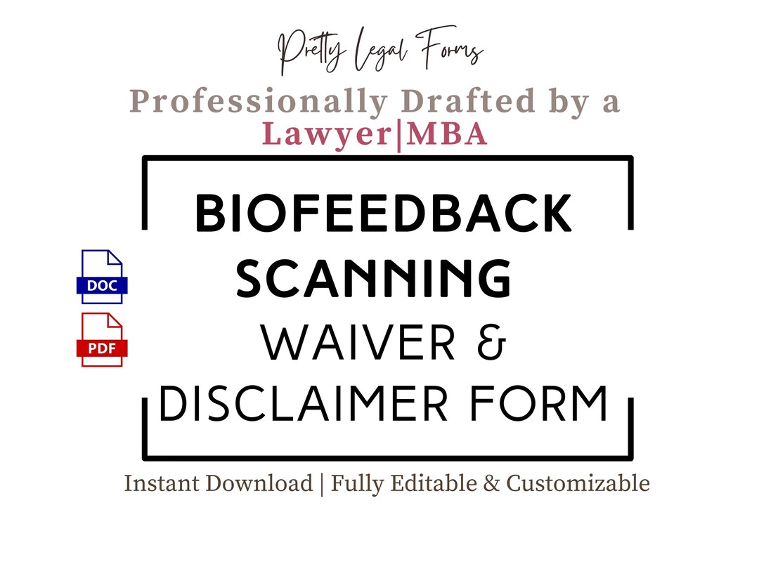 Biofeedback Waiver Bioenergetic Testing Disclaimer Holistic Health ...